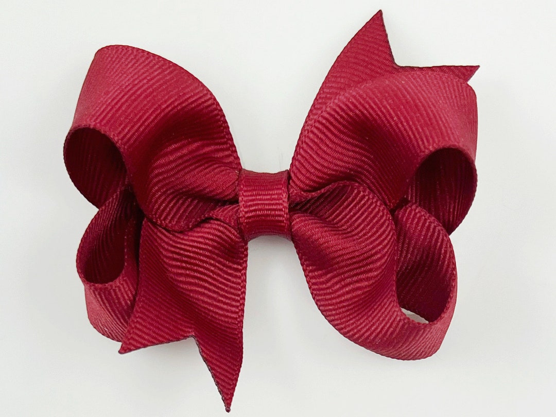 Cranberry Hair Bow for Girls / 3 Inch Bows / Baby Hair Bows / Hair Bows ...