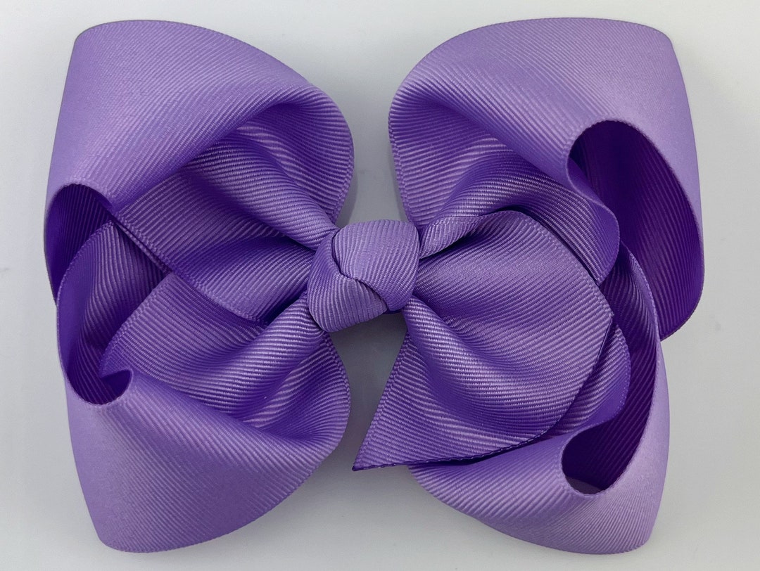 Purple Hair Bow in Dark Orchid / 5 Inch Bows / Girls Hair Bows / Hair ...