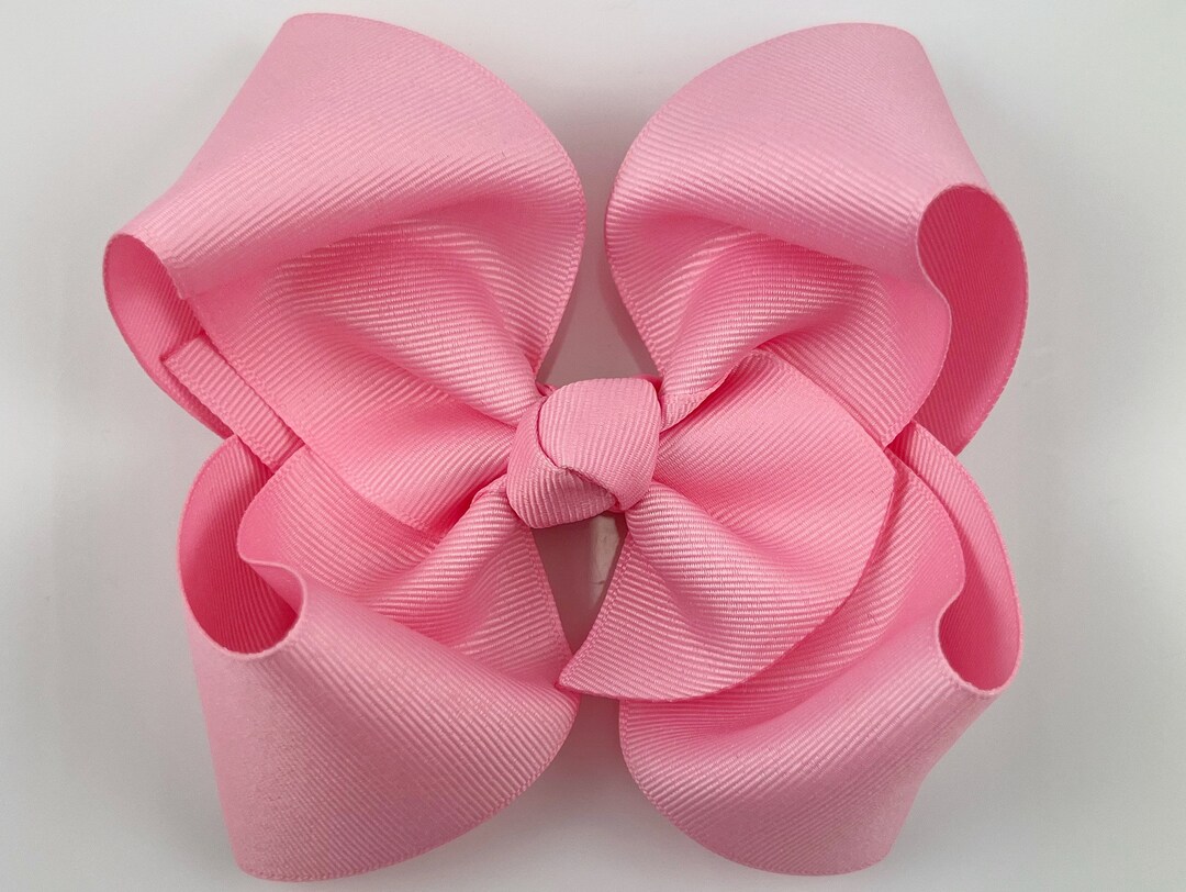 Pink Hair Bow in Cotton Candy / 5 Inch Bows / Girls Hair Bows / Hair ...
