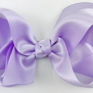 Lavender Satin 4 Inch Girls Hair Bow Satin Hair Bows on - Etsy