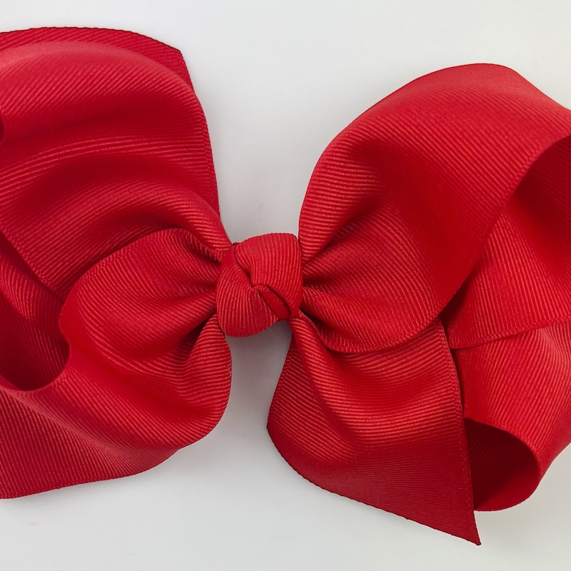 Big Red Hair Bow - Etsy