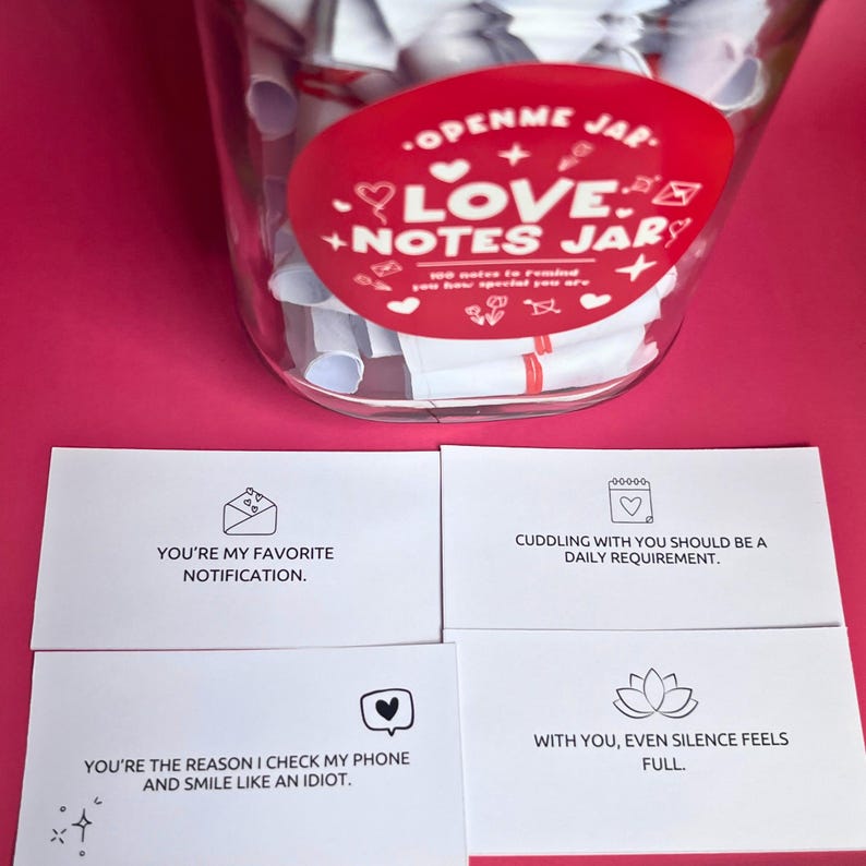 Love Notes Jar, Affirmation Jar, Romantic Gift, Positive Affirmations ...