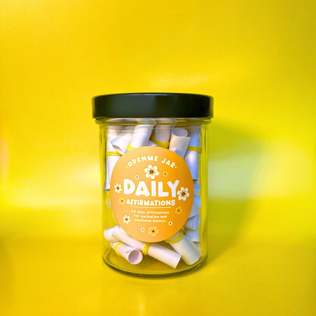 Daily Notes Affirmation Jar Mood Boosting Gifts Inner Peace Notes ...