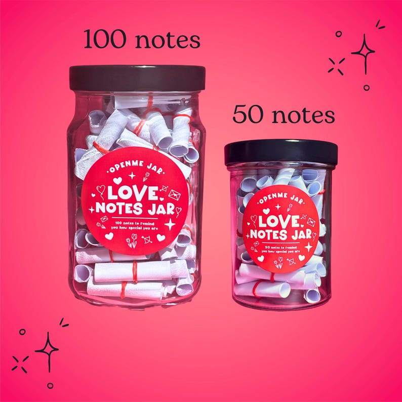 Love Notes Jar, Affirmation Jar, Romantic Gift, Positive Affirmations ...
