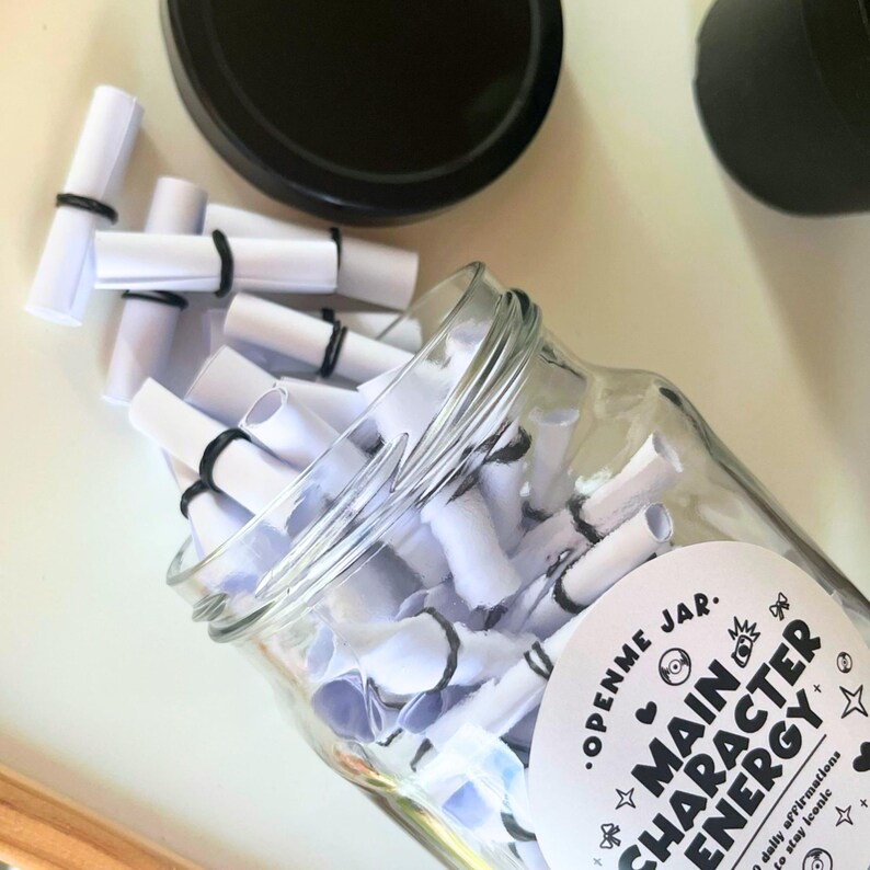 Main Character Energy Affirmation Jar, Gift for Her, Positive Quotes ...