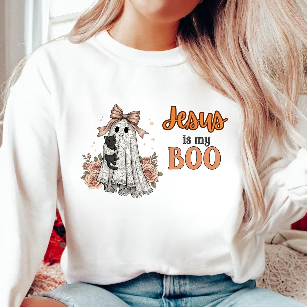Jesus is My Boo PNG: Christian Halloween Ghost Design (digital Download ...