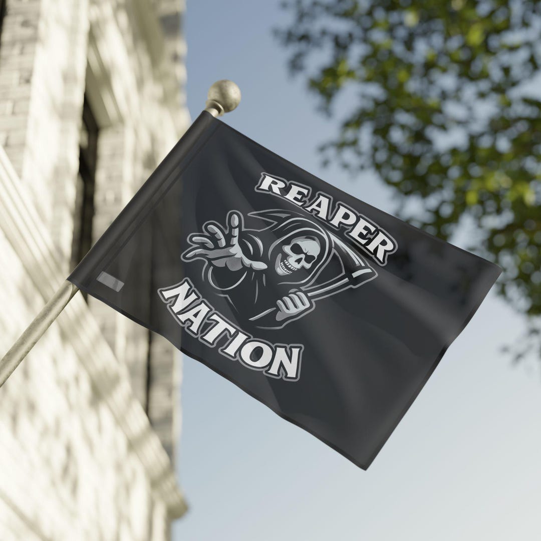 Custom House Flag: Reaper Nation Polyester Satin Home Decor - Etsy
