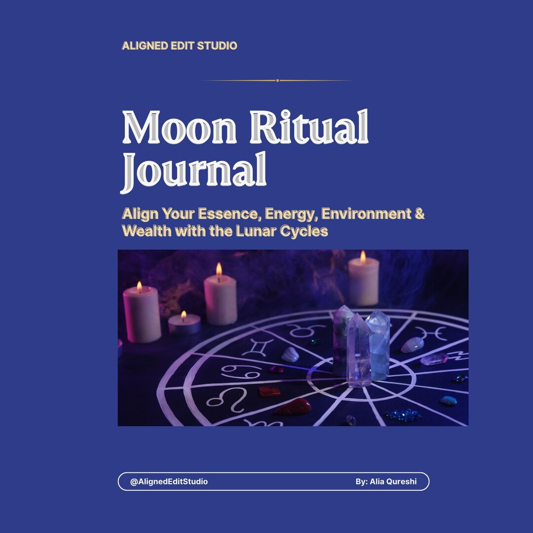 Moon Ritual Journal | Lunar Cycle Workbook | Manifestation Planner ...