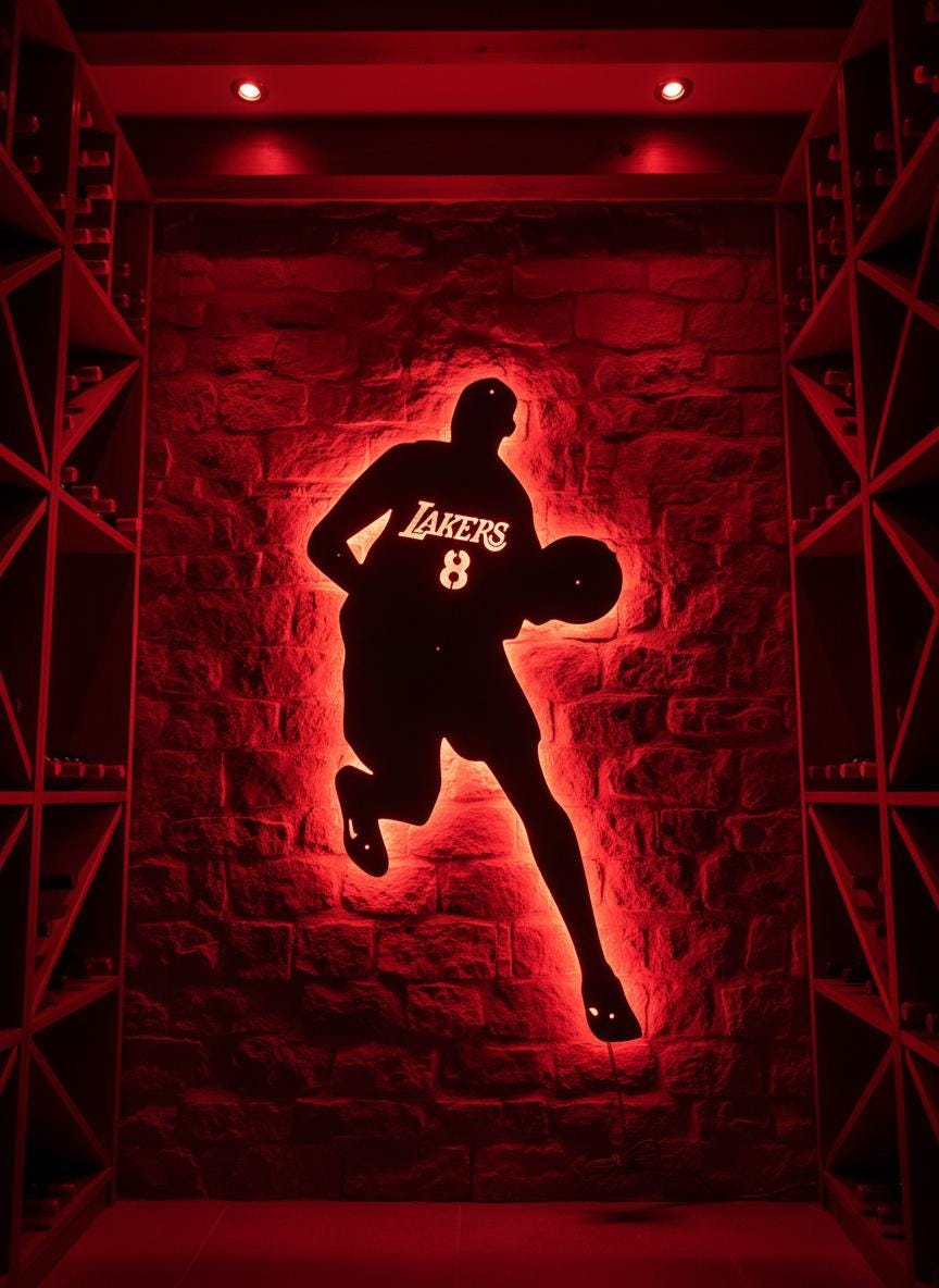 Kobe Bryant LED Wall Decor | Handmade Basketball Fan Art - Etsy