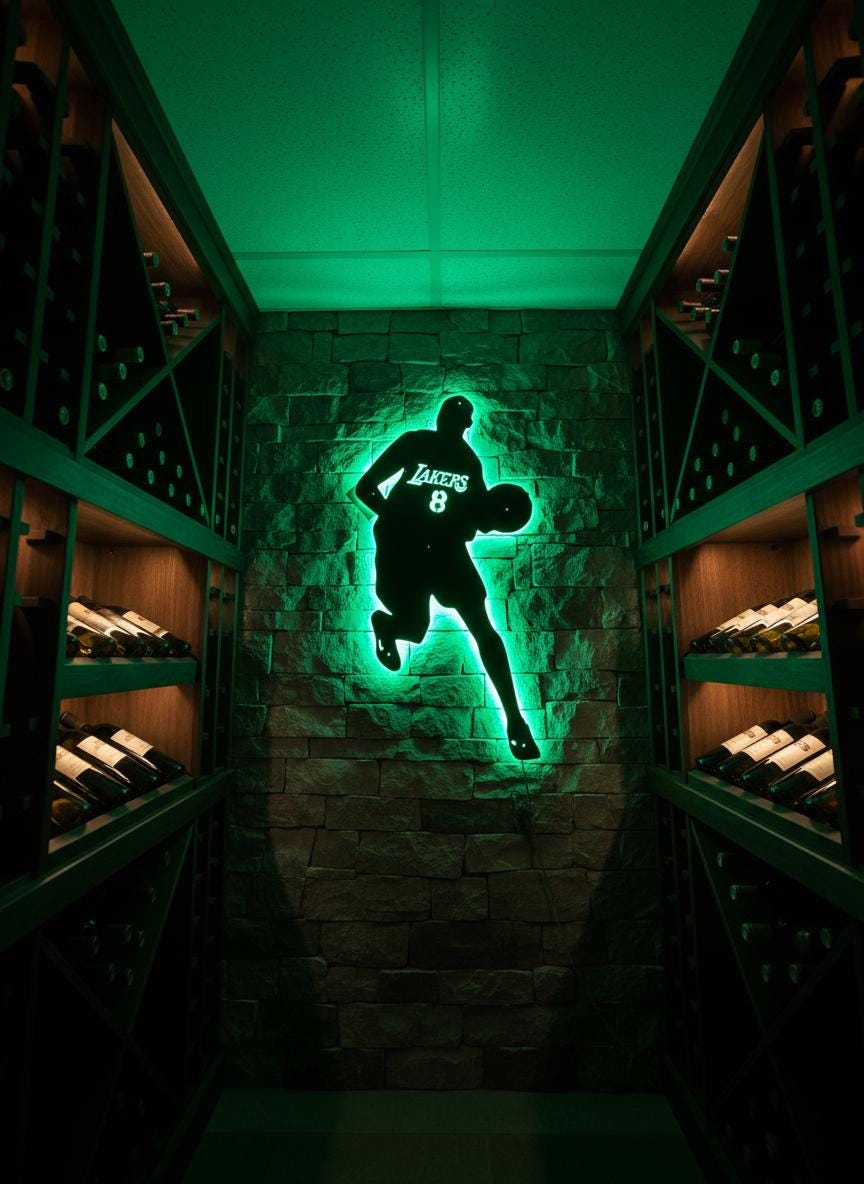 Kobe Bryant LED Wall Decor | Handmade Basketball Fan Art - Etsy