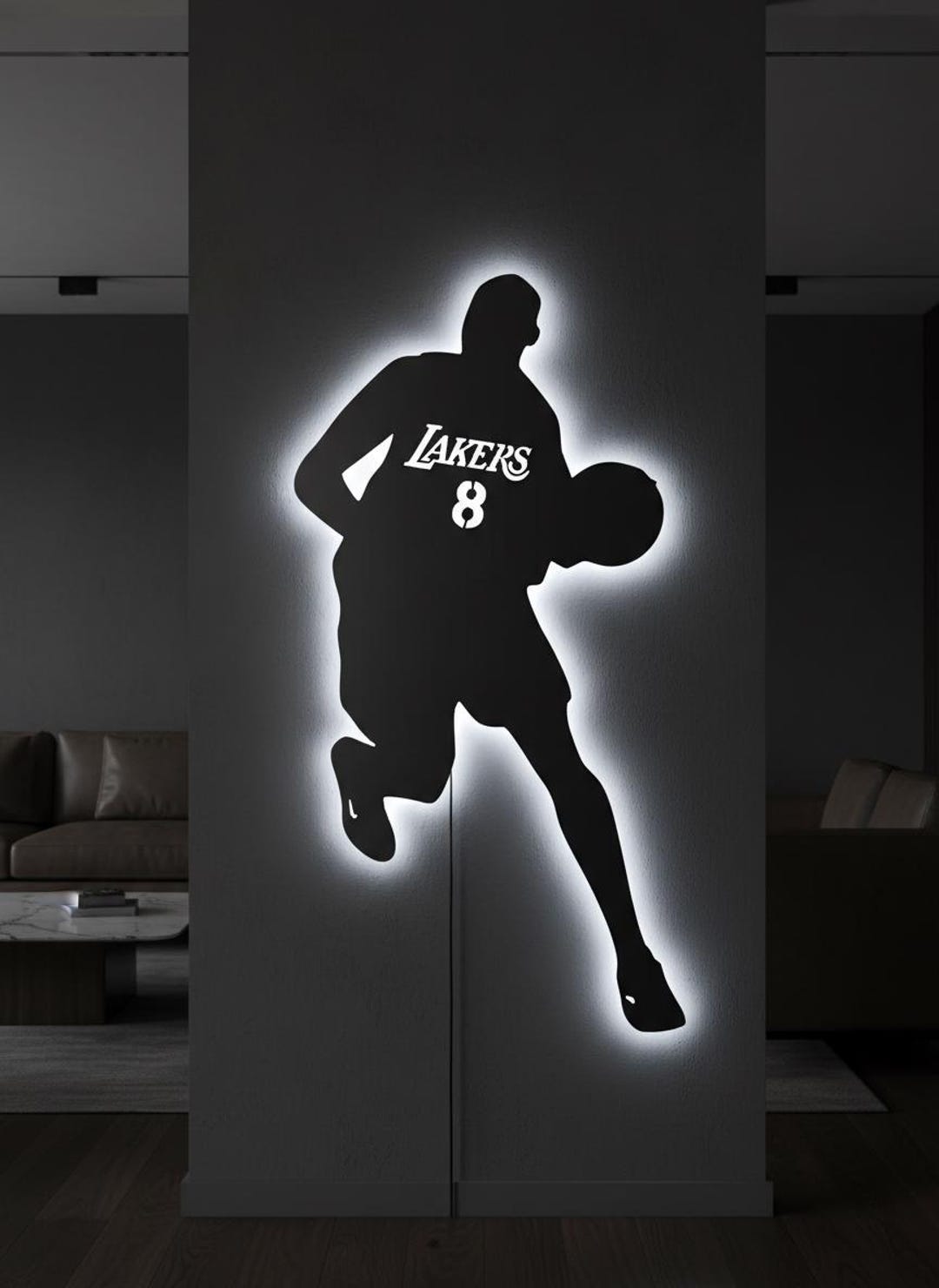 Kobe Bryant LED Wall Decor | Handmade Basketball Fan Art - Etsy