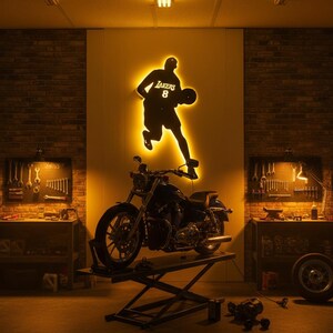 Kobe Bryant LED Wall Decor | Handmade Basketball Fan Art - Etsy