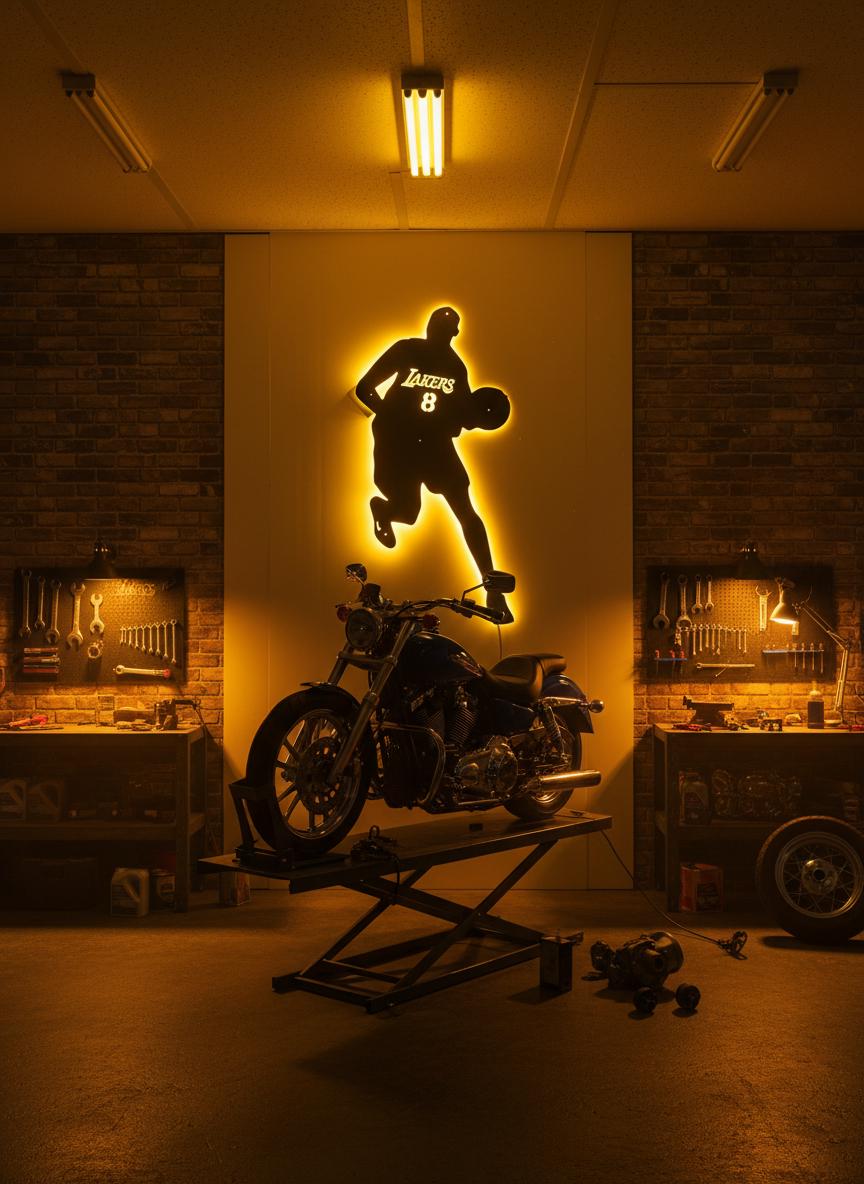 Kobe Bryant LED Wall Decor | Handmade Basketball Fan Art - Etsy