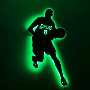 Kobe Bryant LED Wall Decor | Handmade Basketball Fan Art - Etsy