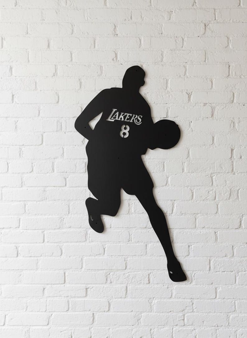 Kobe Bryant LED Wall Decor | Handmade Basketball Fan Art - Etsy