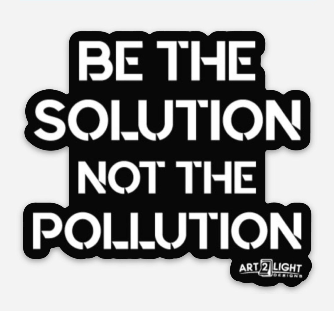 Solution Pollution Sticker - Etsy