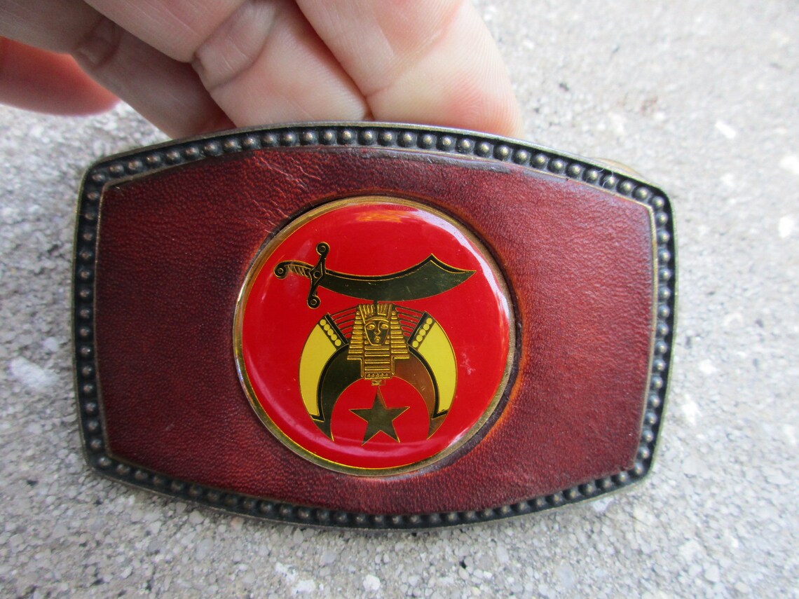 Shriners Belt Buckle. Crescent and Scimitar. Vintage Masonic - Etsy