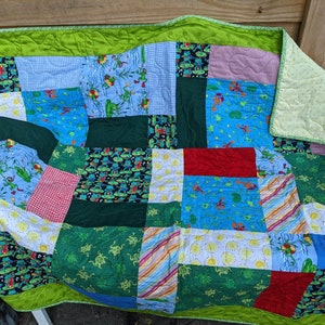 Handcrafted Frog Patchwork Lap/throw Quilt - Etsy