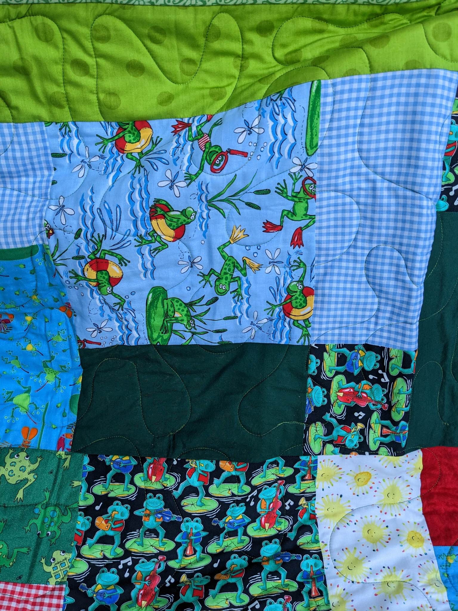 Handcrafted Frog Patchwork Lap/throw Quilt - Etsy