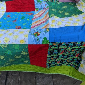 Handcrafted Frog Patchwork Lap/throw Quilt - Etsy