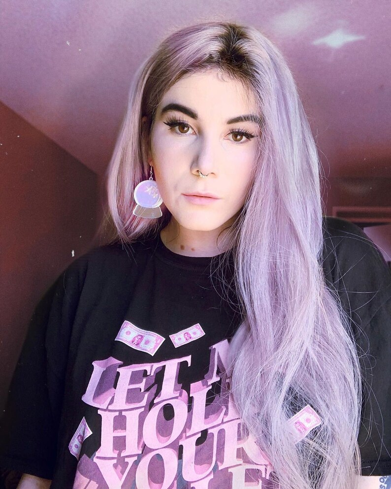 Glittery Fuchsia & Gold CRYSTAL BALL Acrylic Earrings - Etsy