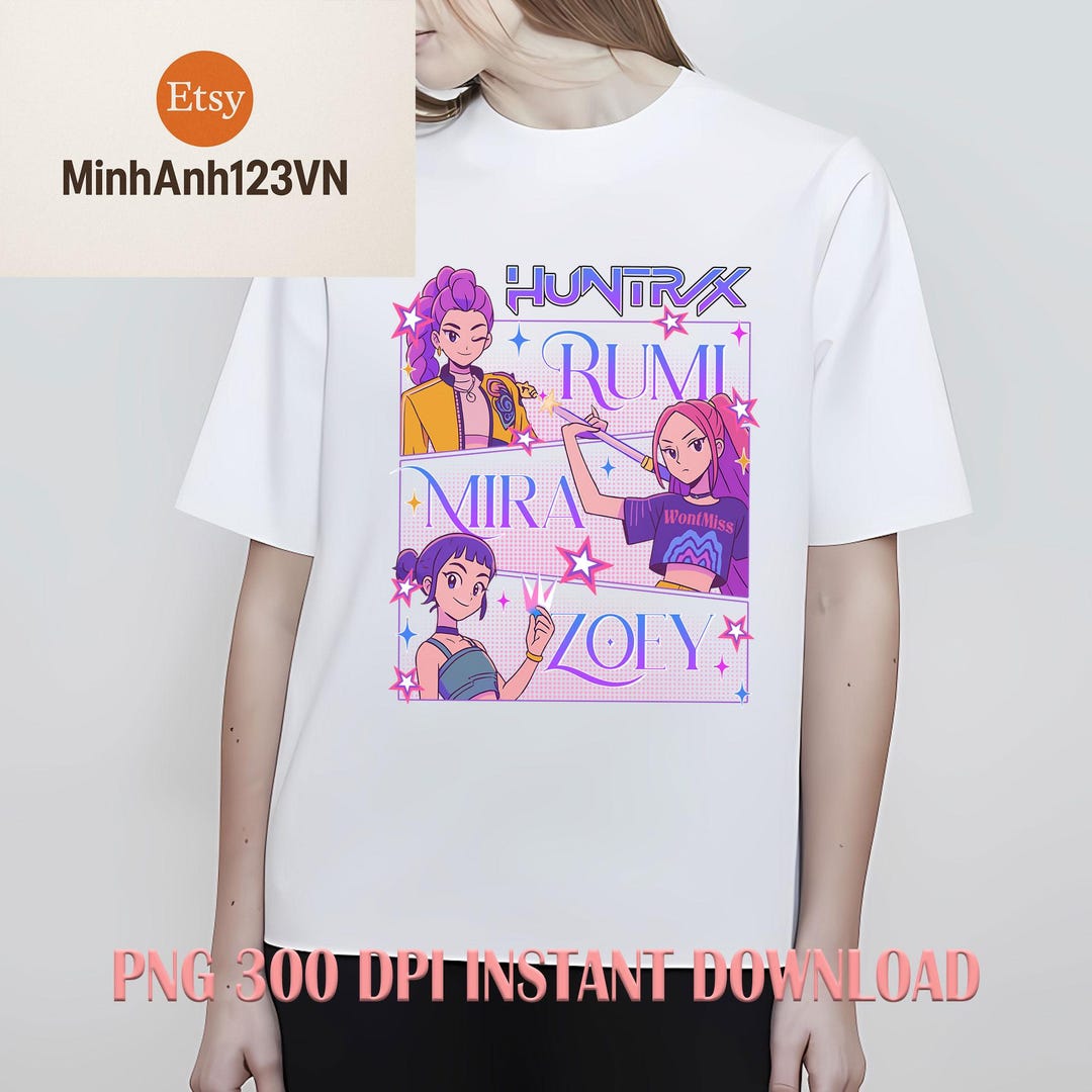 Huntrix Mira Rumi & Zoey Bff's Collage Png - Etsy