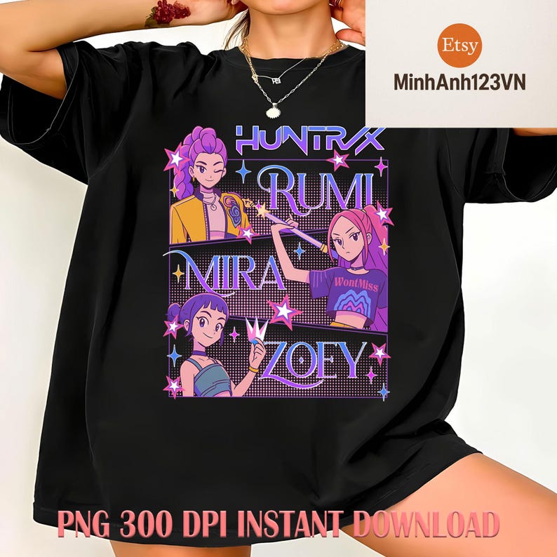 Huntrix Mira Rumi & Zoey Bff's Collage Png - Etsy