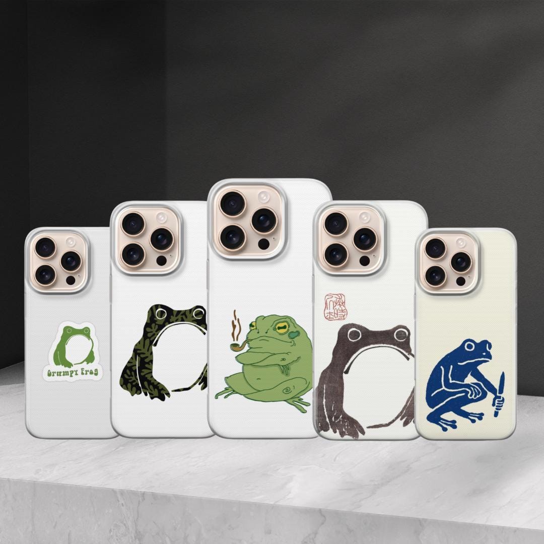 Capa para celular com estampa do Sapo Rabugento, arte de Matsumoto Hoji ...