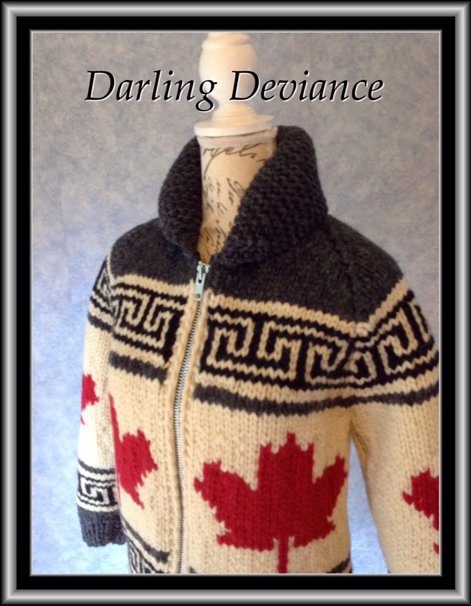 Pattern Oh Canada Maple Leaf Vintage Canadian Style Sweater - Etsy