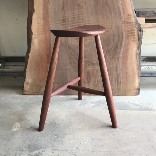 Walnut Saddle Stool - Etsy
