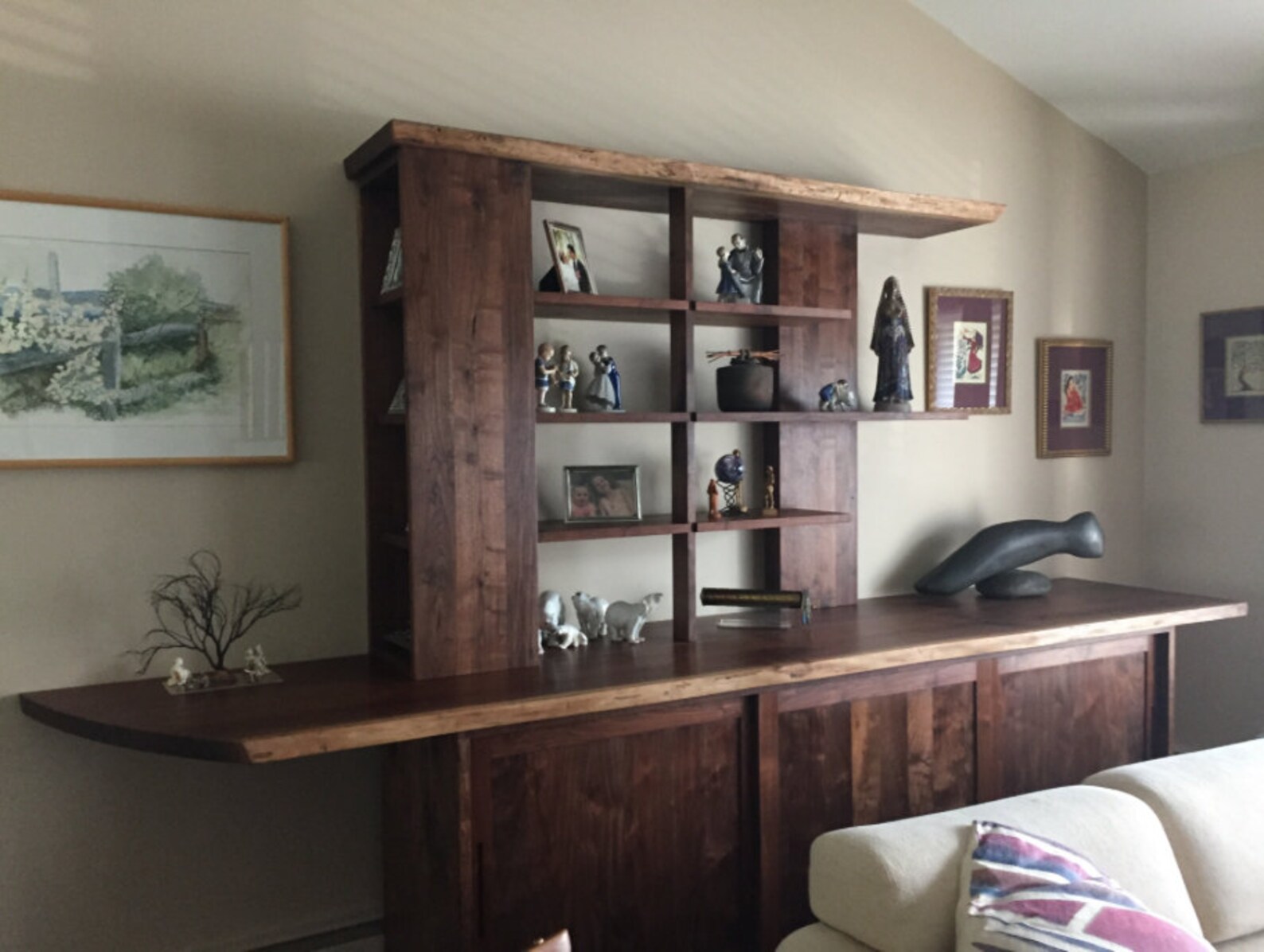 Natural Edge Walnut Storage Cabinet - Etsy