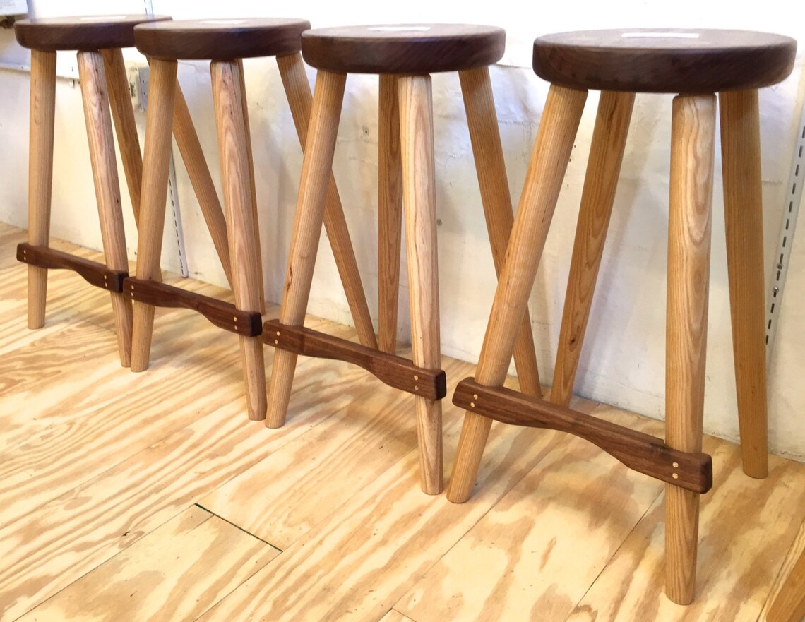 Minimalist Stool Made From Locally Harvested Hardwoods - Etsy