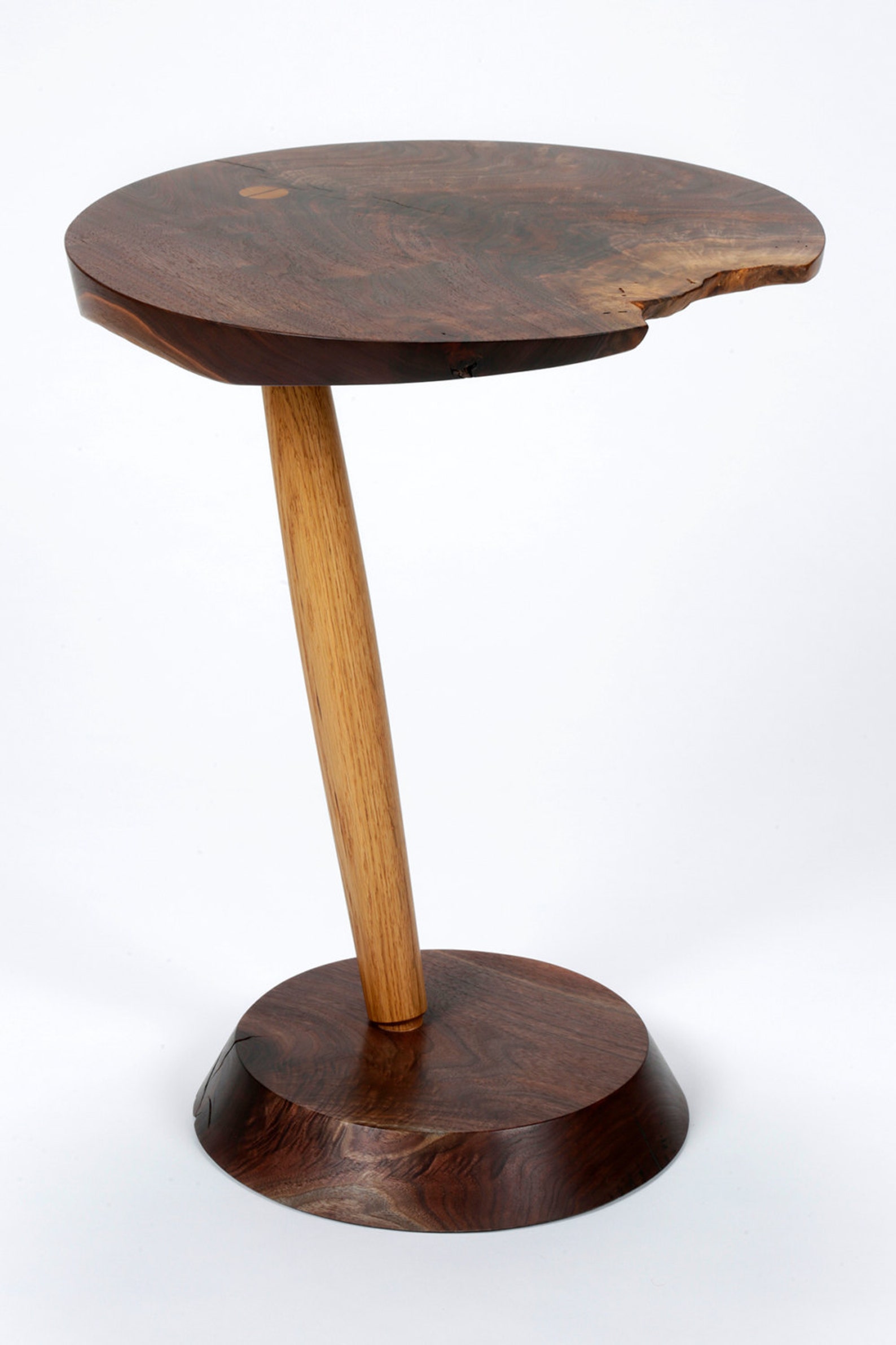 Cyclops Side Table in Walnut and White Oak - Etsy