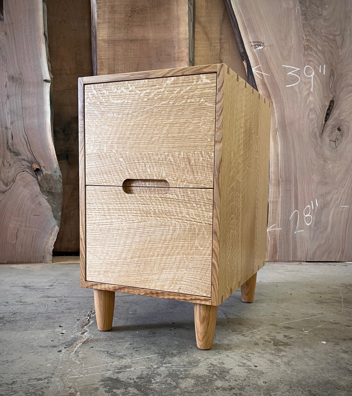 White Oak File Cabinet - Etsy