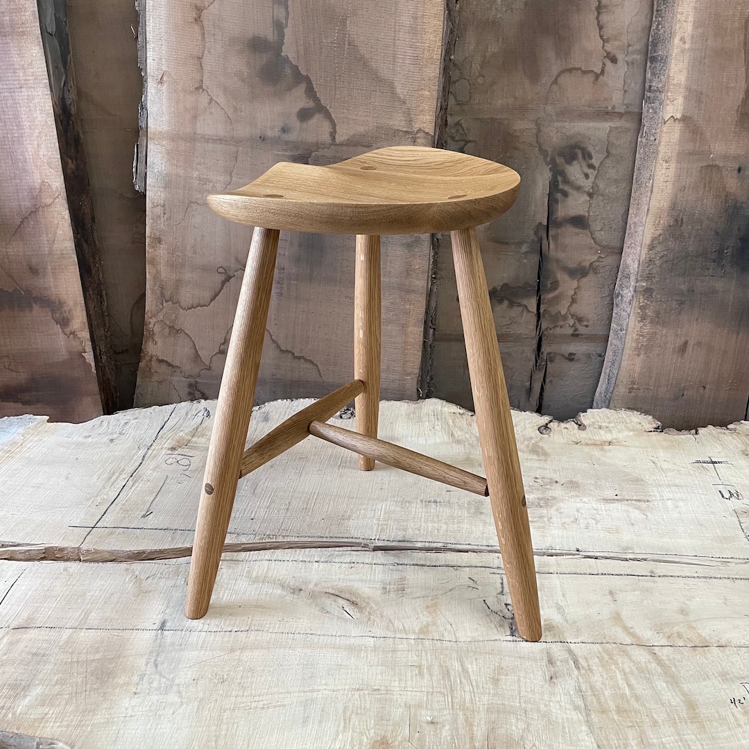 Milking Stool #3 in Walnut and White Oak - Etsy
