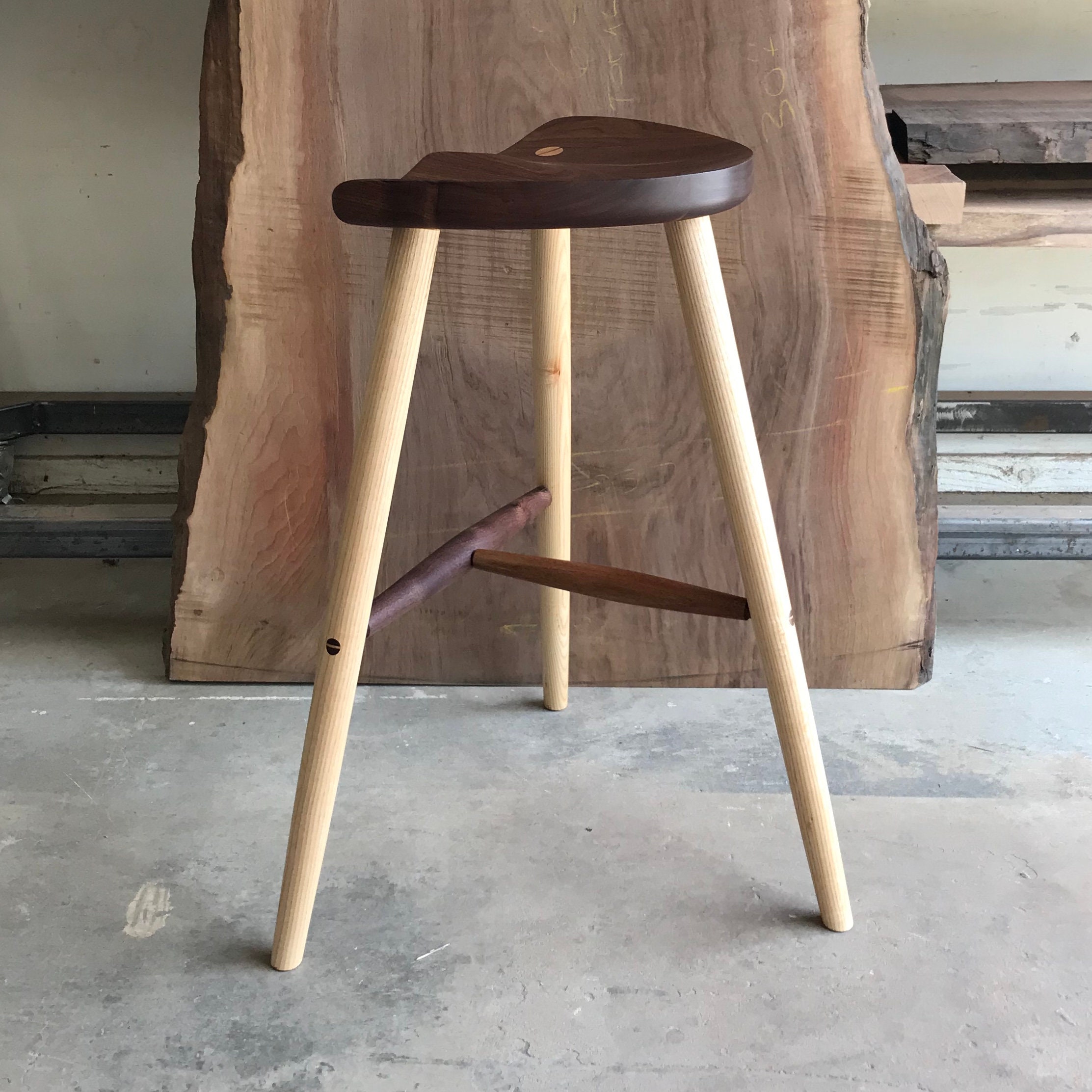 Stool Made in Sustainably Sourced Black Walnut. - Etsy