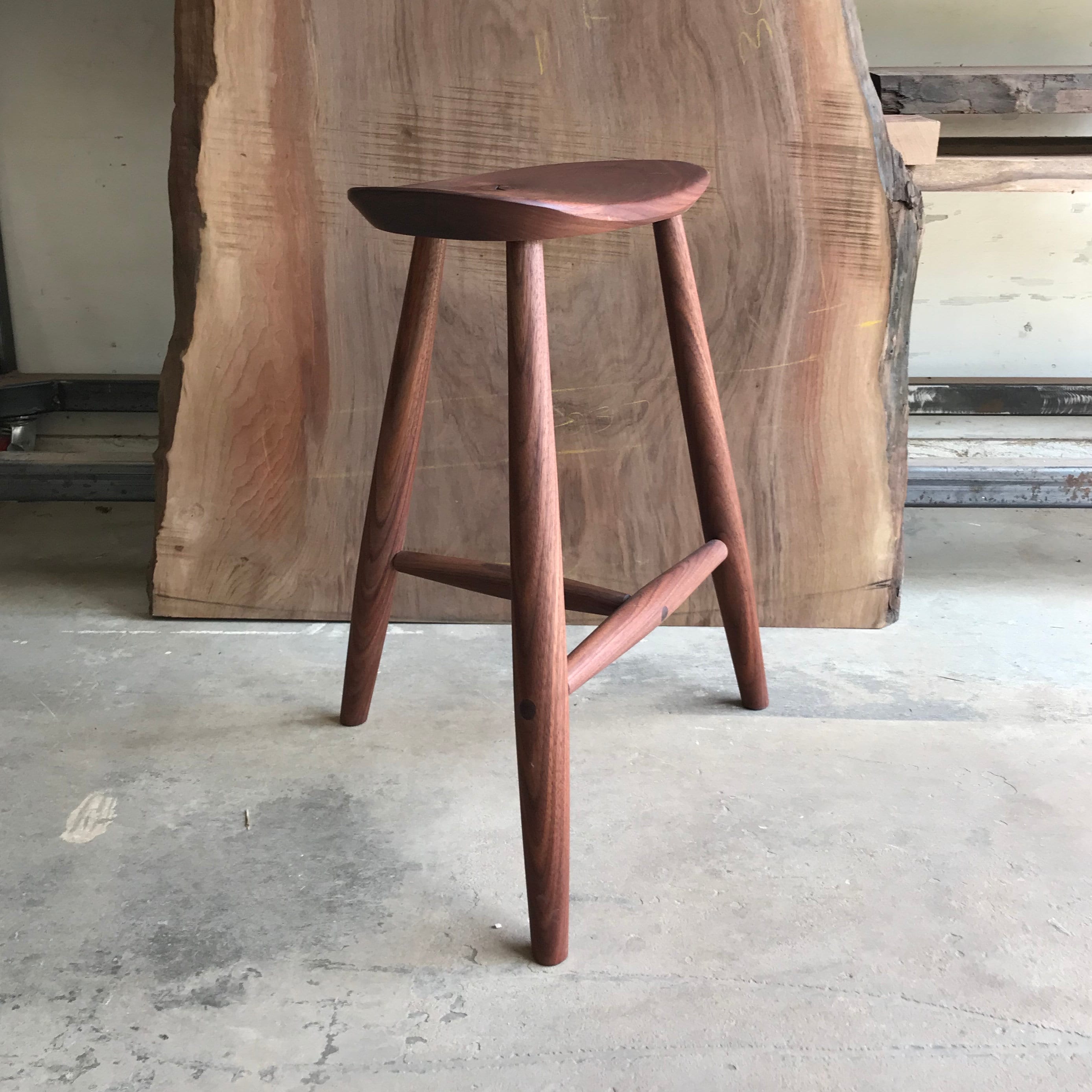 Walnut Saddle Stool - Etsy