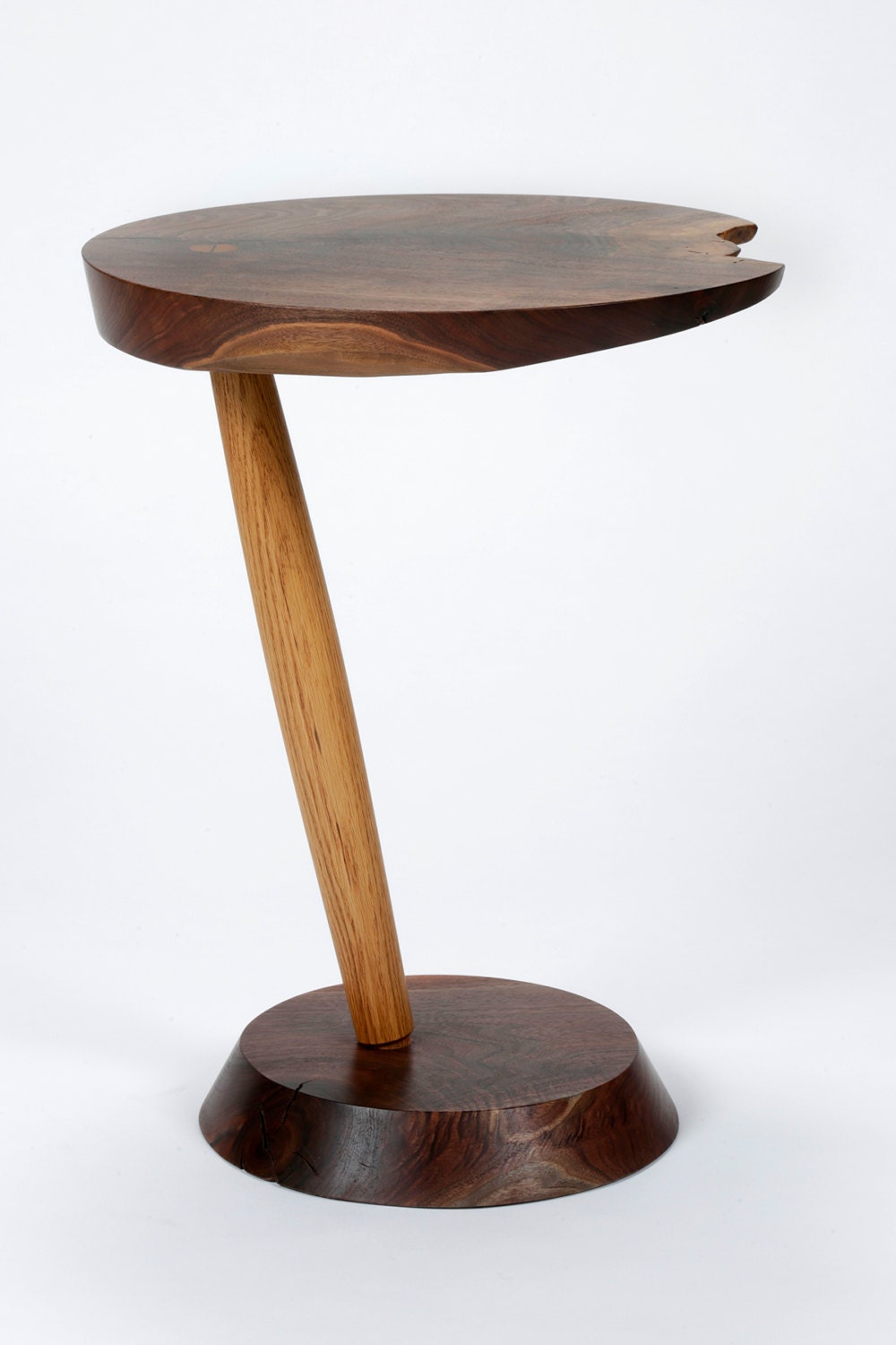 Cyclops Side Table in Walnut and White Oak - Etsy