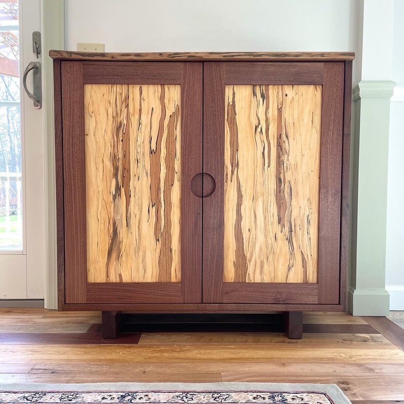Spalted Maple and Walnut Storage Cabinet - Etsy