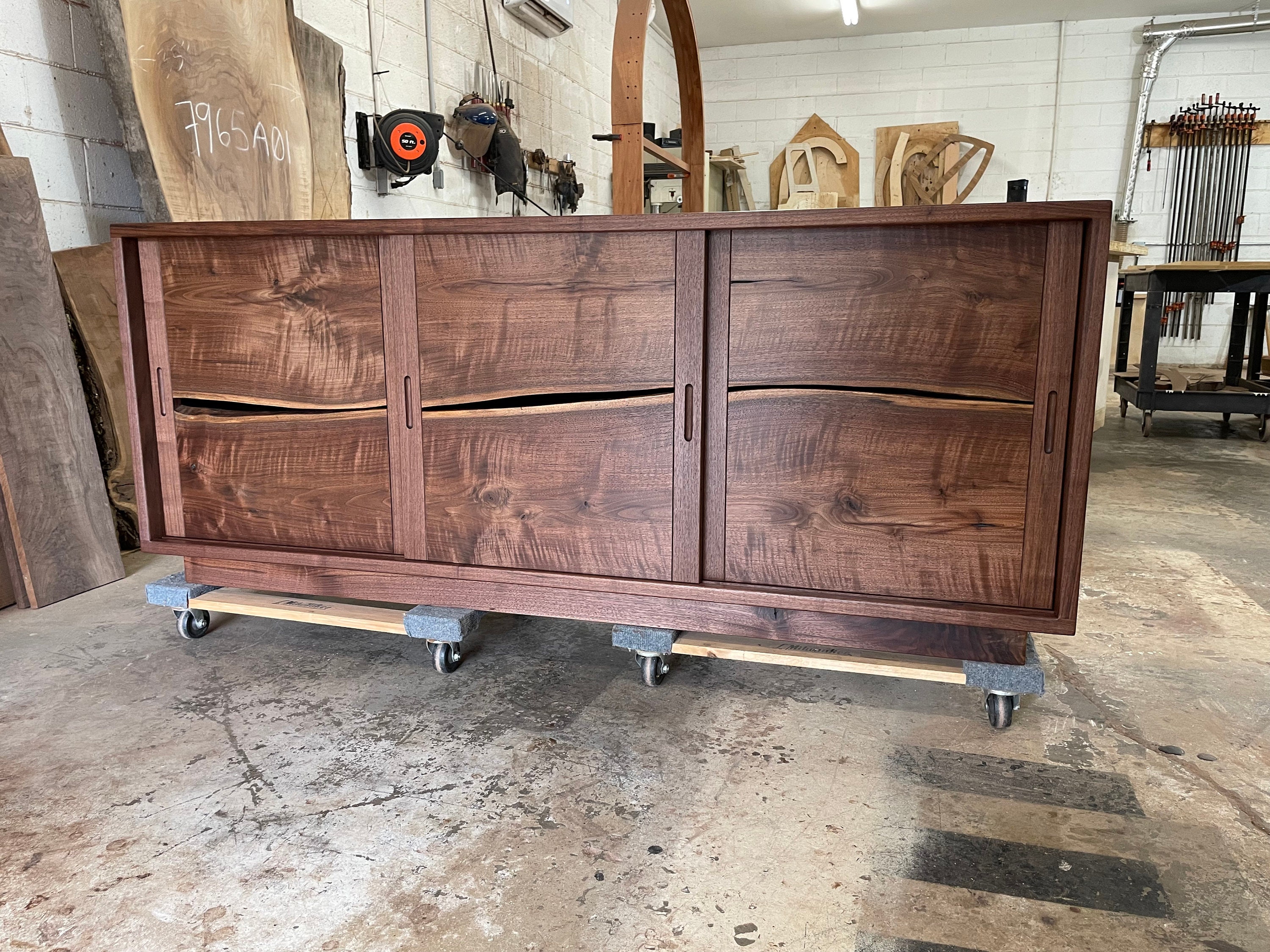 Live Edge Walnut Entertainment Cabinet - Etsy