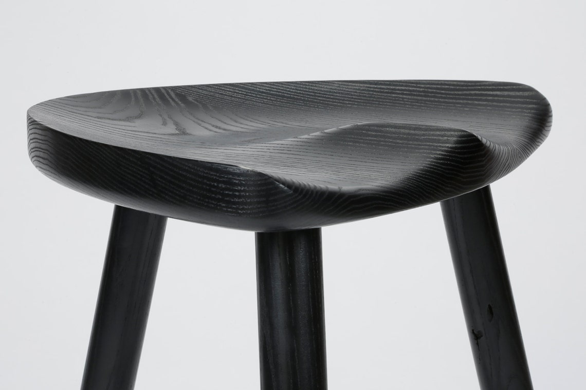 Milking Stool in Ebonized Ash - Etsy
