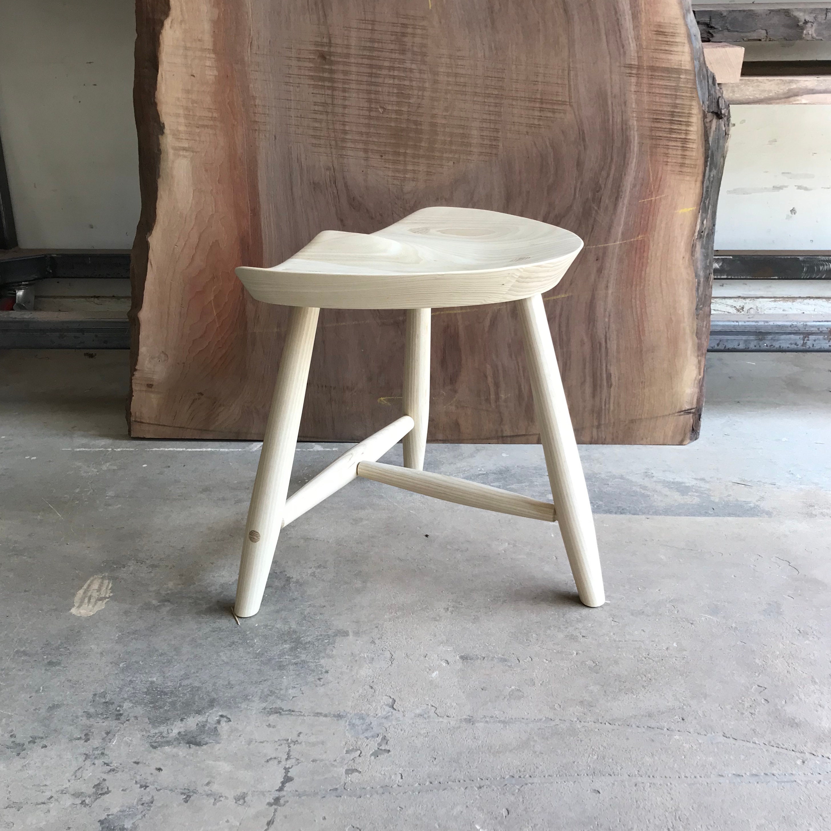 3 Legs Stool in Bleached Ash - Etsy