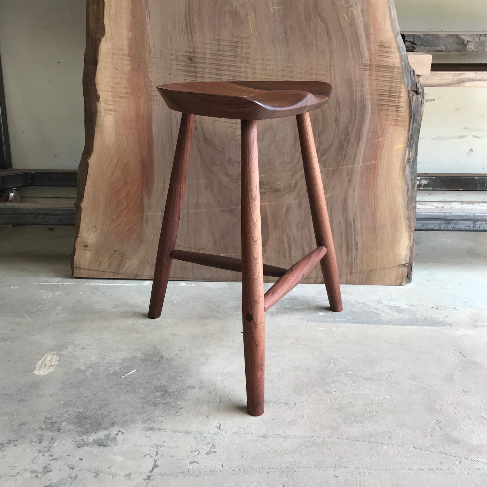 Stool Made in Sustainably Sourced Black Walnut. - Etsy