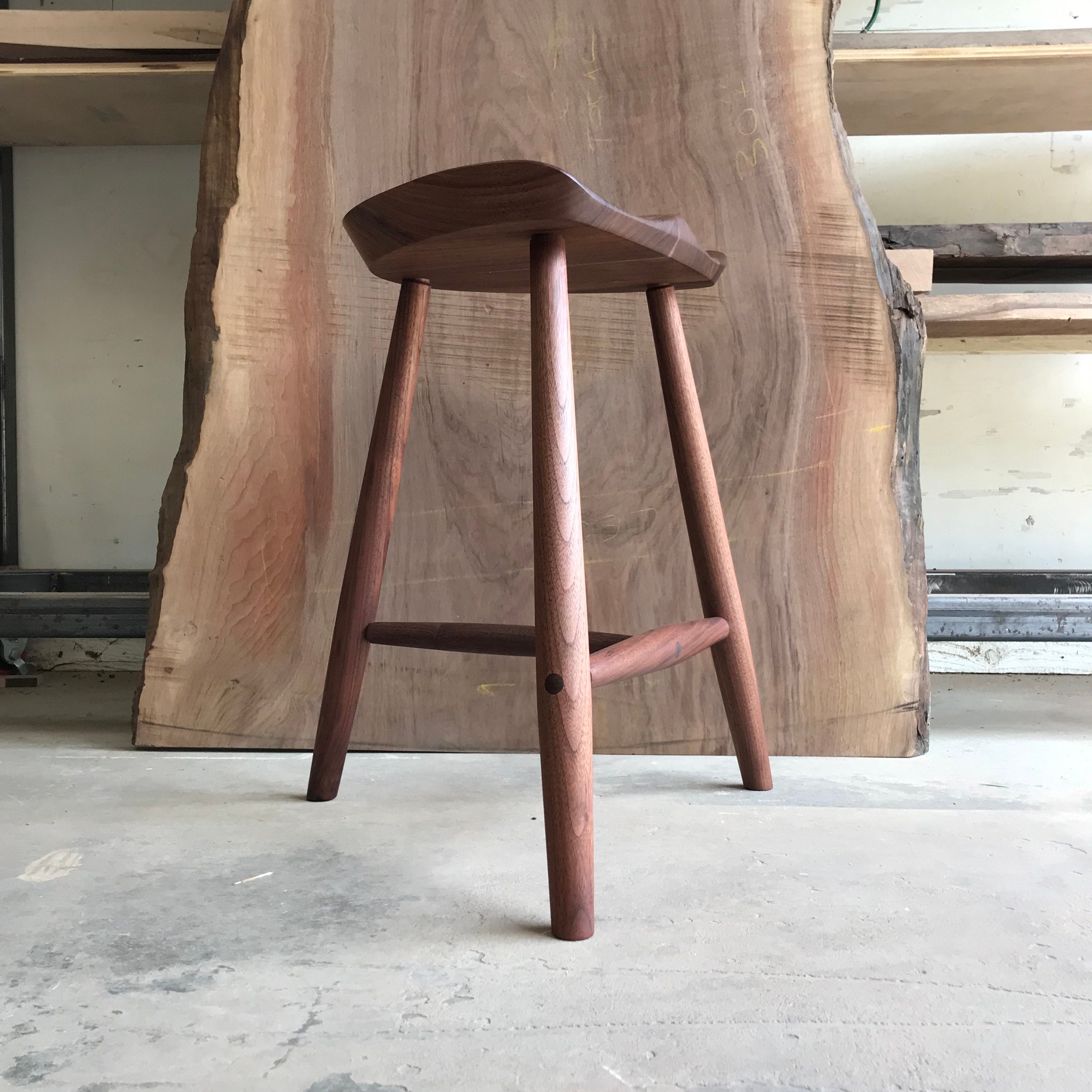 Stool Made in Sustainably Sourced Black Walnut. - Etsy