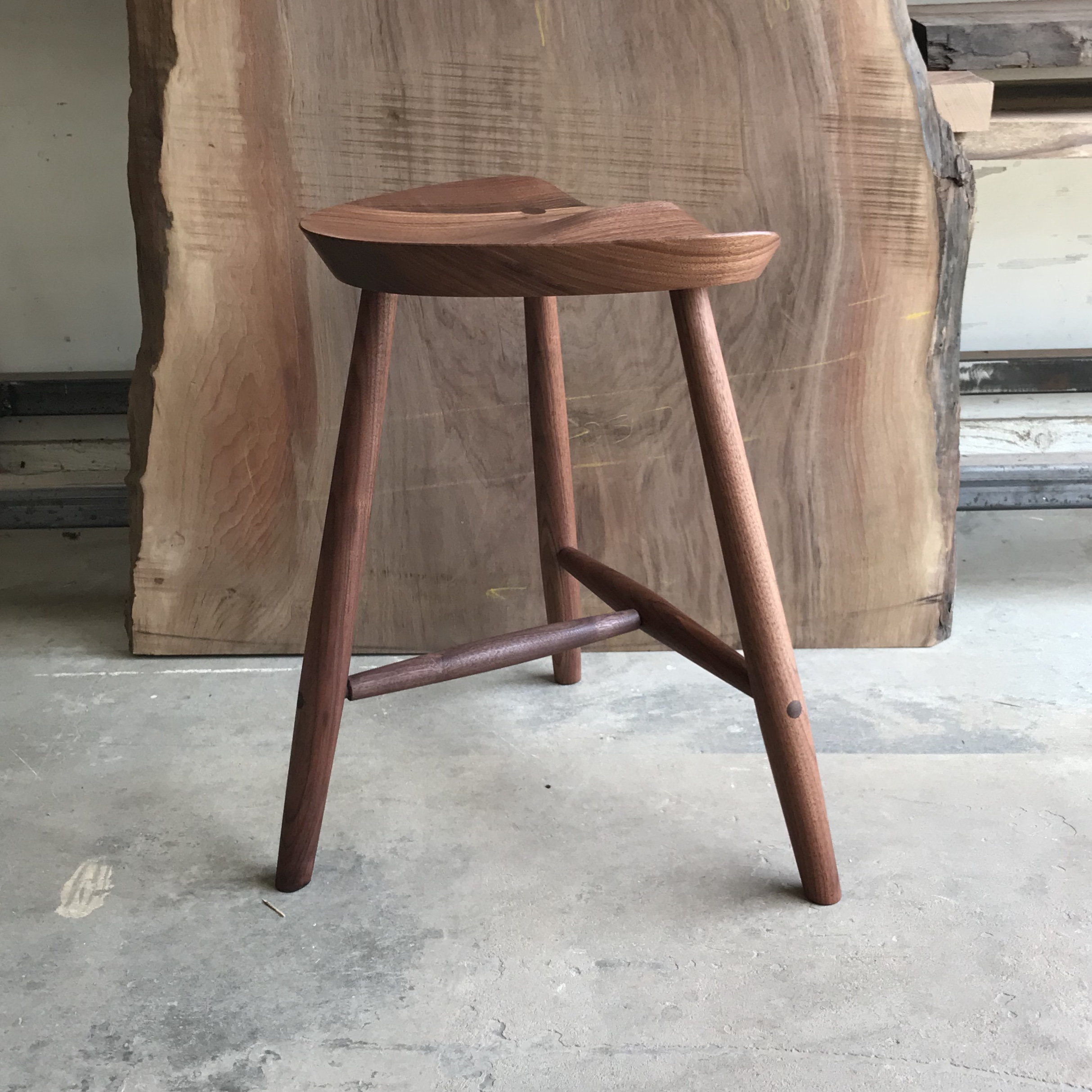 Stool Made in Sustainably Sourced Black Walnut. - Etsy