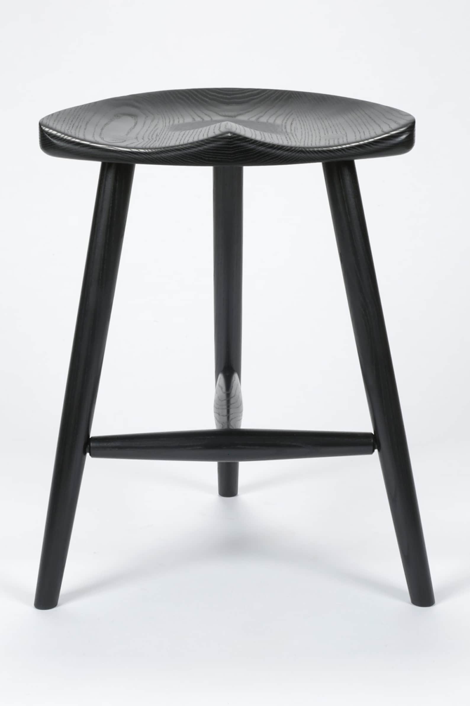 Milking Stool in Ebonized Ash - Etsy