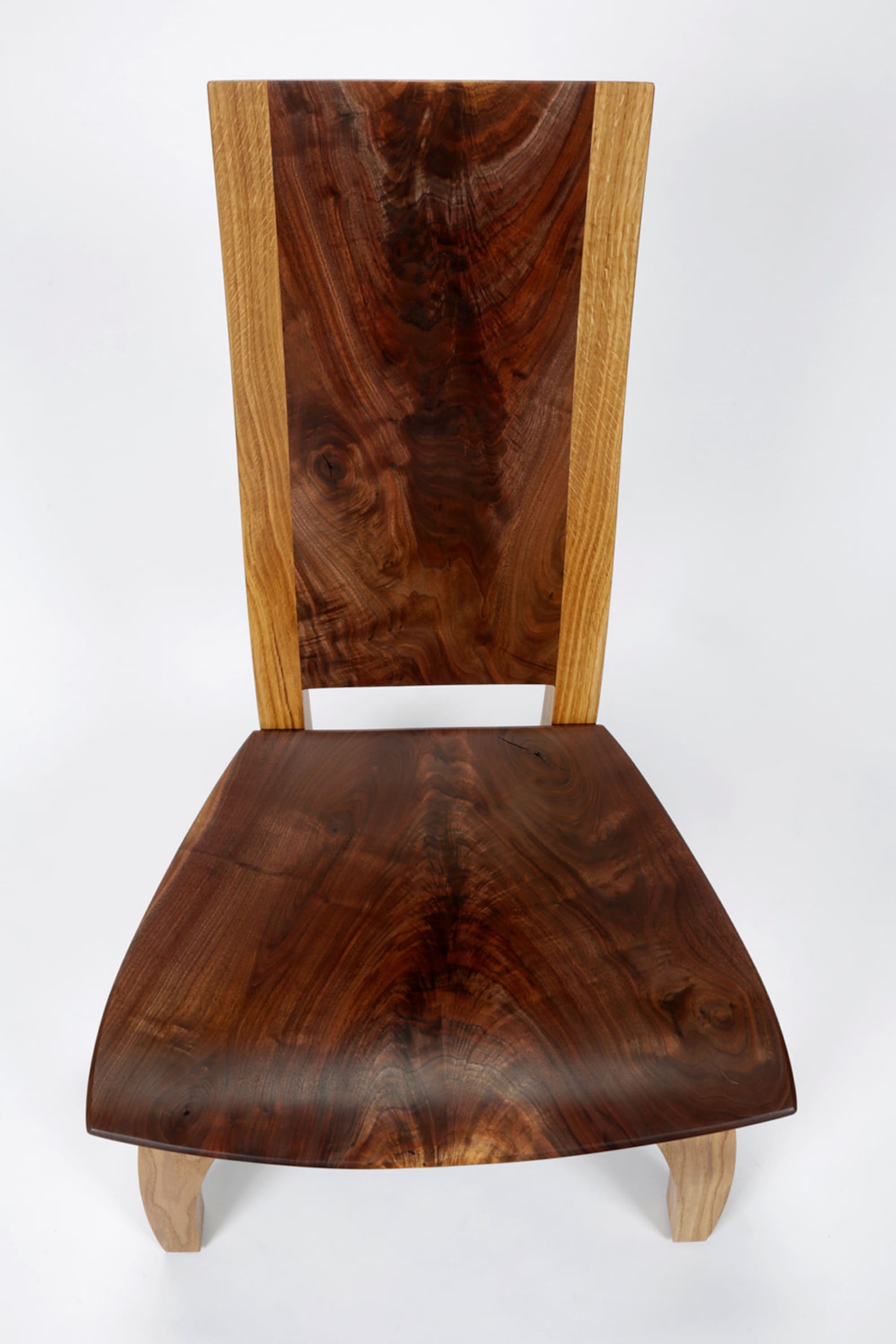 Lounge chair in highly figured walnut and white oak. | Etsy