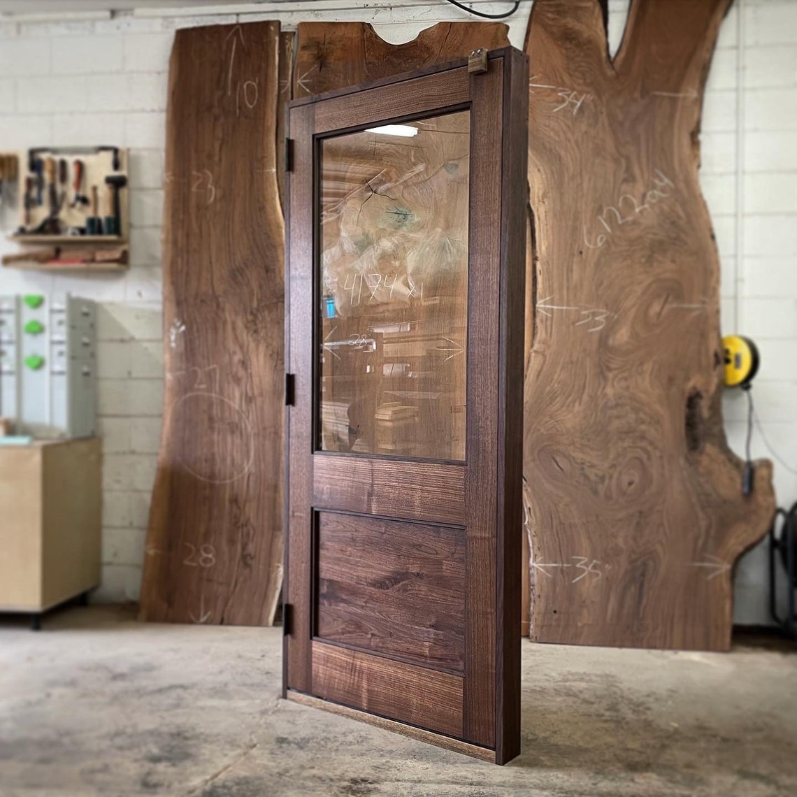 Craftsman Walnut Entry Door - Etsy