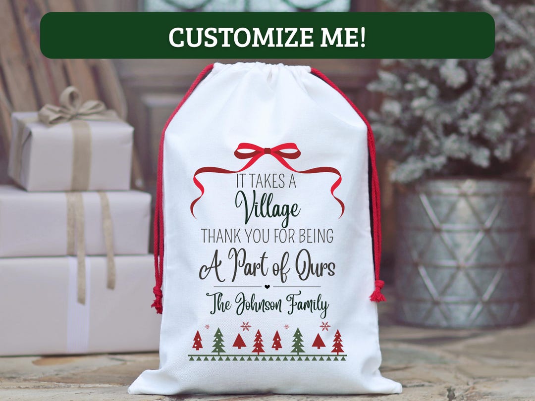 Thank You Santa Bag, Custom Thank You Merry Christmas Santa Bag ...