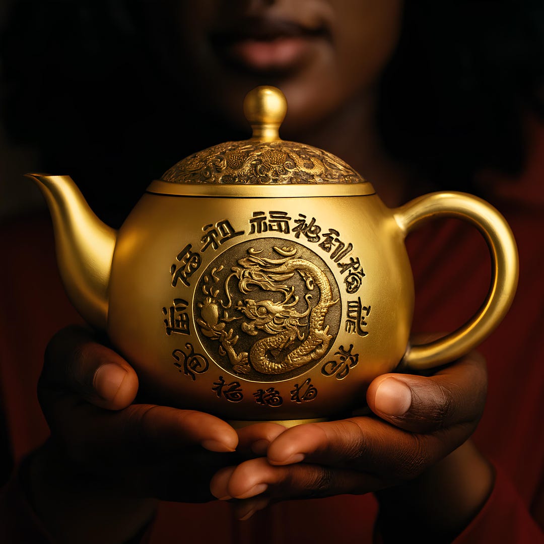 Dragon & Phoenix Brass Teapot: Antique Copper Kung Fu Kettle - Etsy